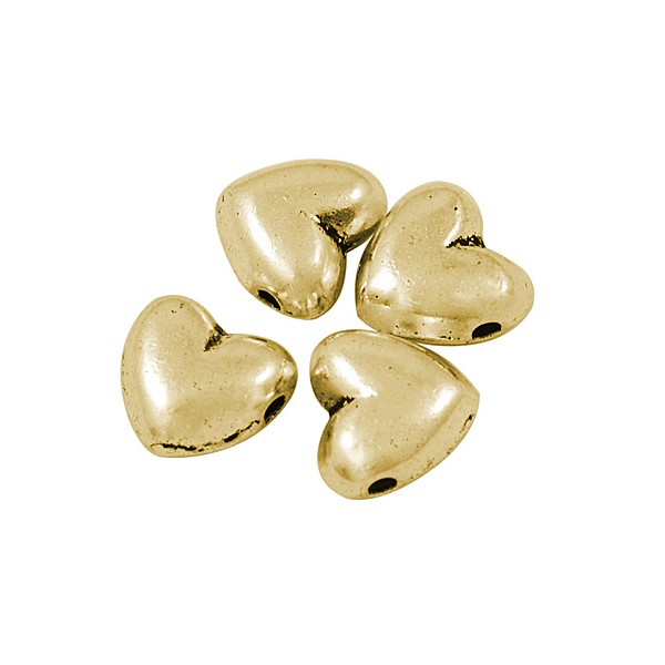 Tibet guld hjerte 8,5 /1,2 - 3 STK